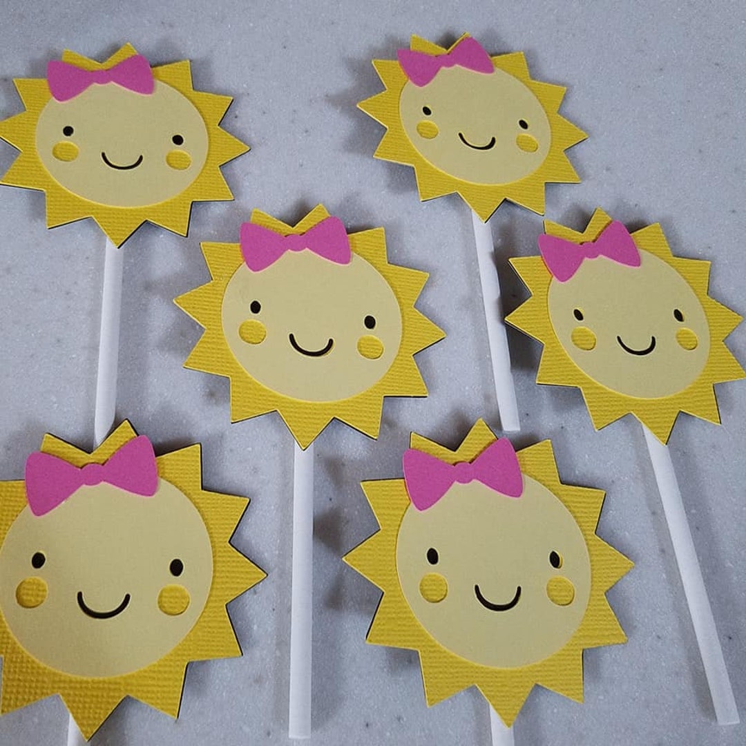 Sun Cupcake Toppers, Sunshine Cupcake Topprs, Sunshine Party, You Are ...