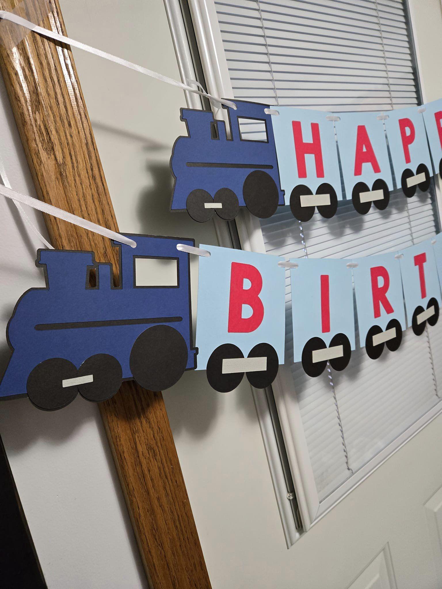 Train Birthday Banner, Train Banner, Train Birthday Party, Train Party ...