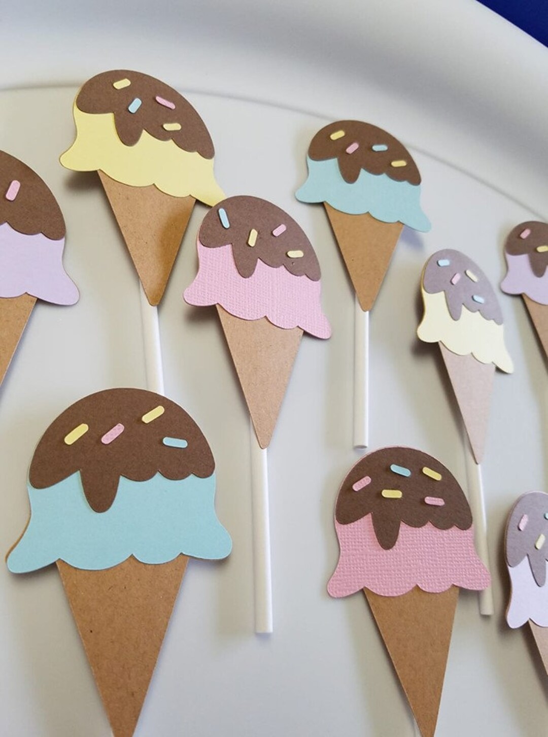 Ice Cream Cupcake Toppers, Ice Cream Decorations, Ice Cream Birtthday ...