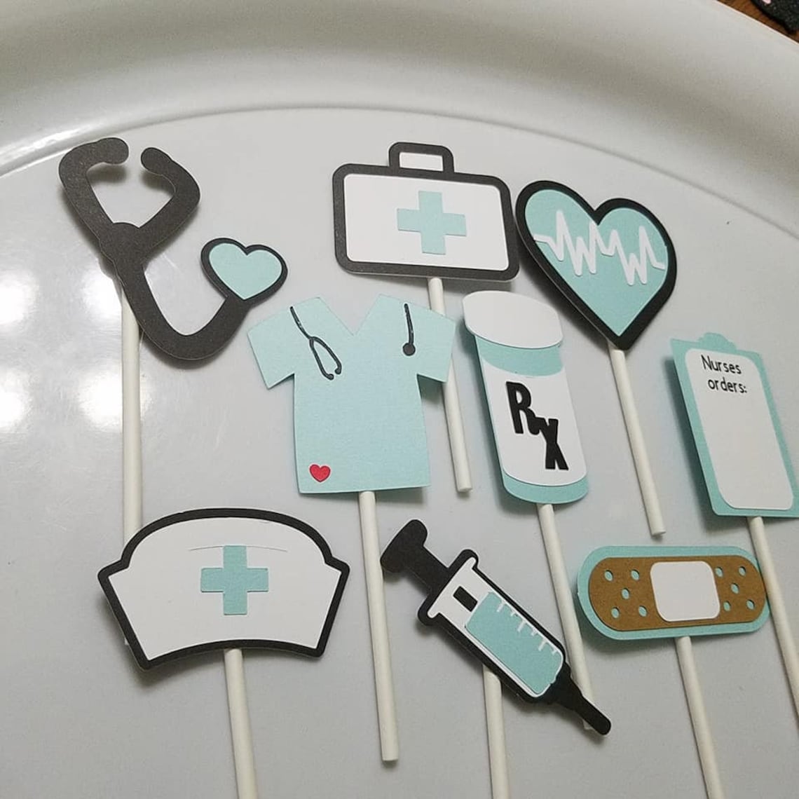 Nurse Cupcake Toppers, Nurse Decorations, Nurse Graduation Decoration ...