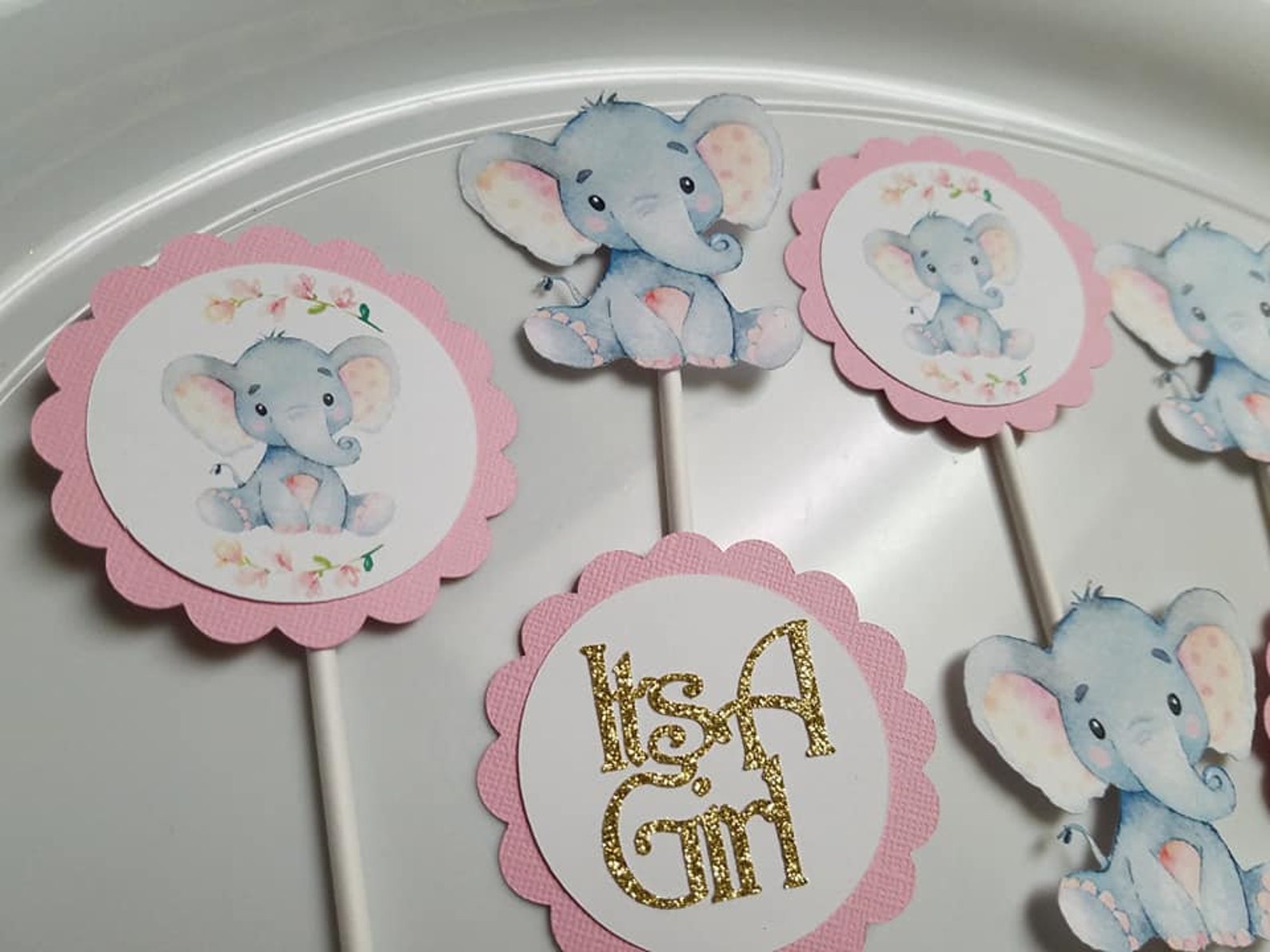 Elephant Confetti, Elephant, Elephant Baby Shower, Elephant It's a Girl ...