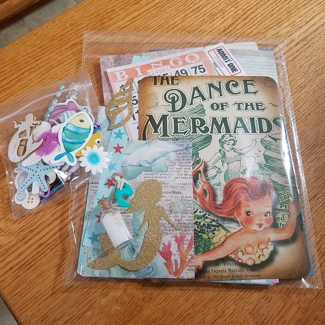 Mermaid Junk Journal Kit, Mystery Junk Journal Kit, Junk Journal ...