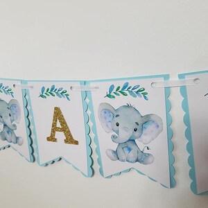 Elephant Banner, Elephant Baby Shower, Elephant It's a Boy, Elephant ...