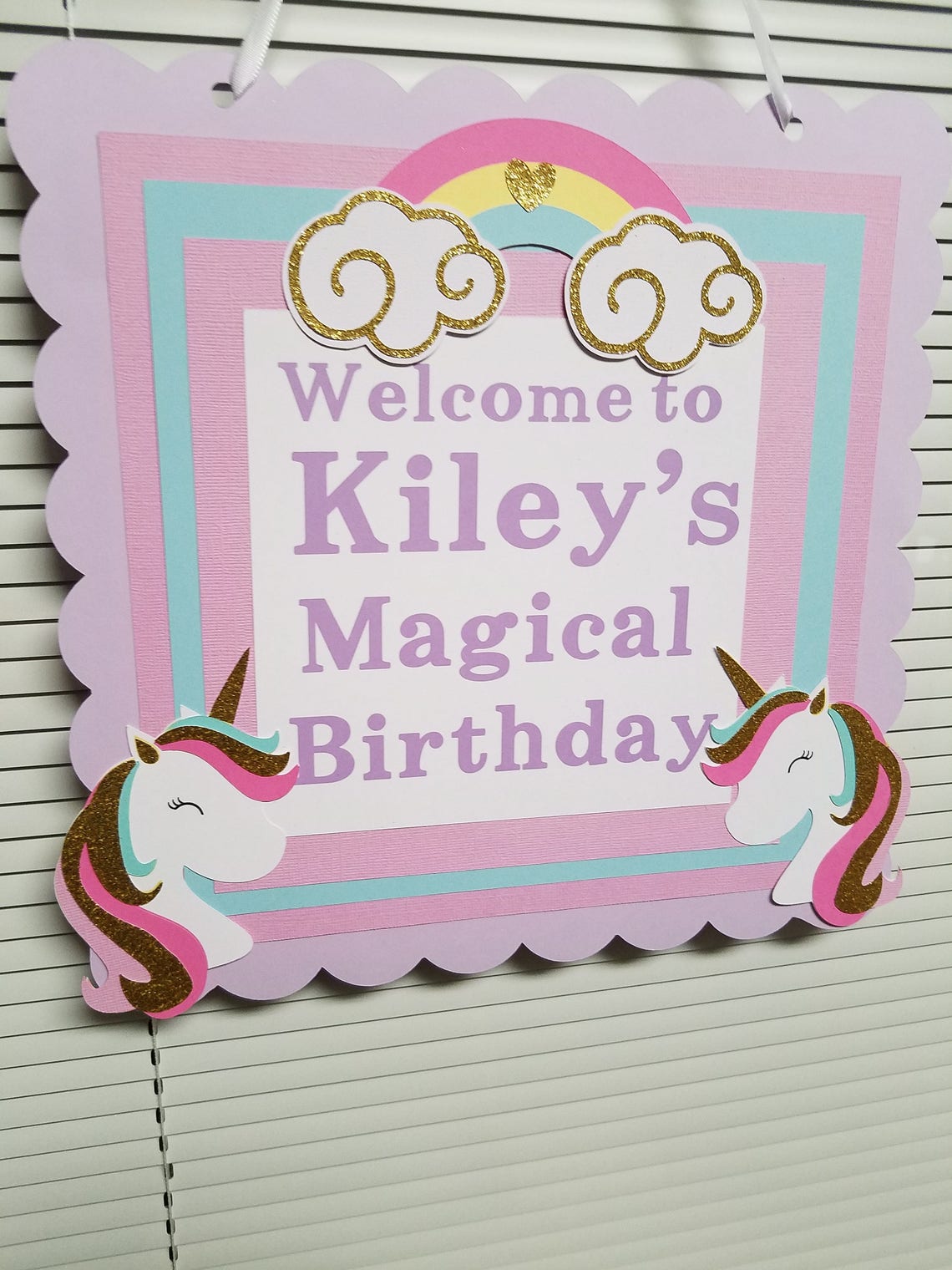 Unicorn Party Sign Unicorn Birthday Unicorn Door Hanger - Etsy