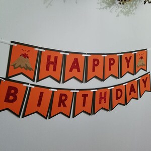 Volcano Banner, Lava Banner, Volcano Birthday Banner, Lava Birthday ...