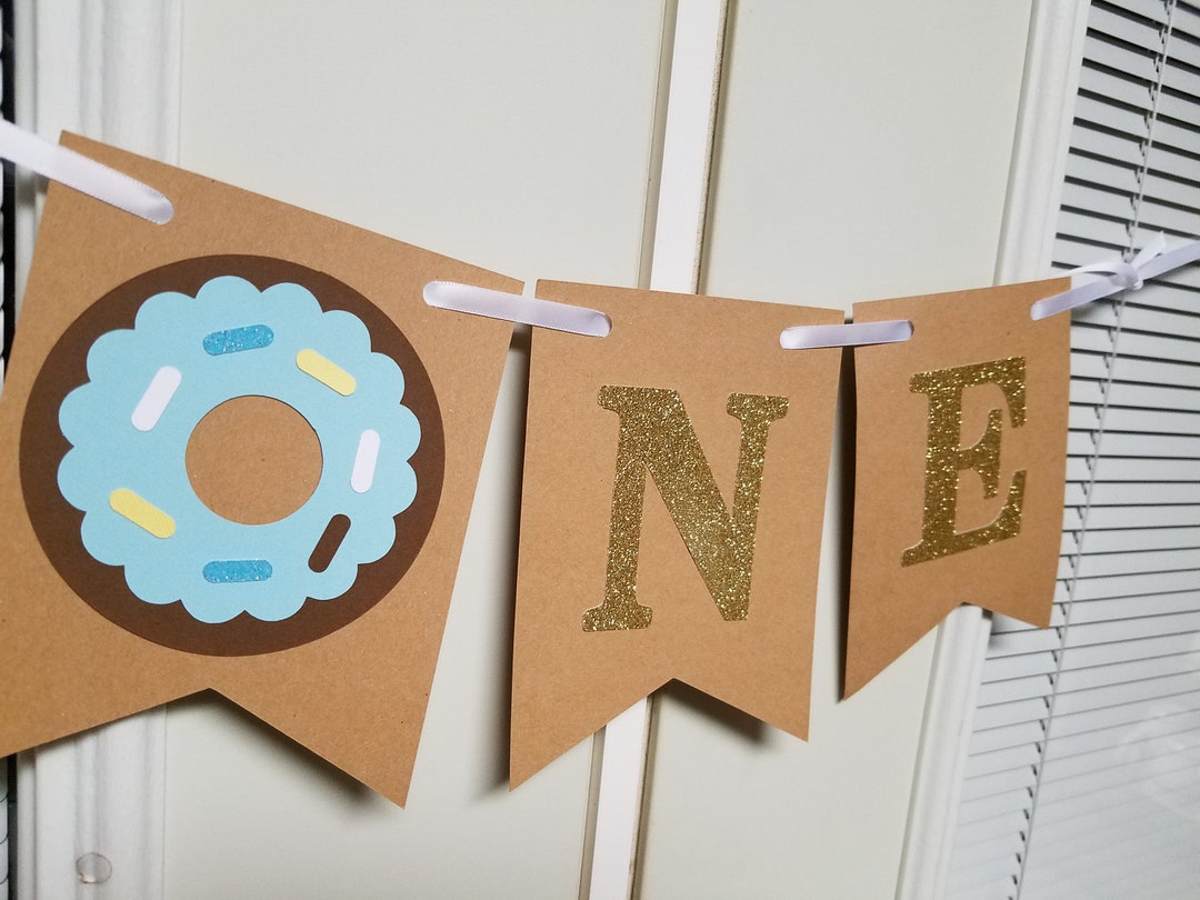 Donut Banner Donut One Banner Donut Birthday Banner Donut - Etsy