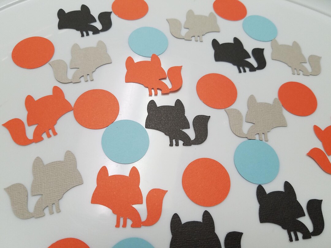 Fox Confetti, Fox Birthday Decorations, Woodland Confetti, Confetti ...