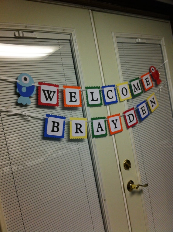 Fish Welcome Shower Banner - Etsy