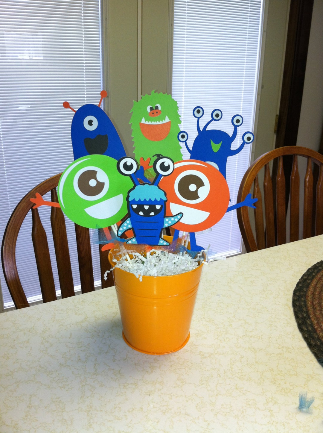 Monster Centerpiece Sticks Set of 6, Monster Party Decorations, Monster ...