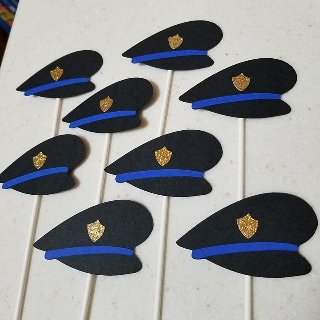 Police Cupcake Toppers, Police Decorations, Police Graduation, Police ...