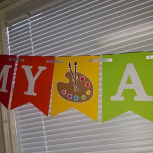 Art Banner, Painting Party, Paint Birthday Birthday, Artist Birthday ...