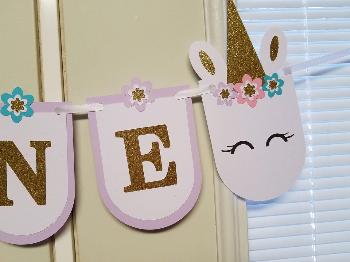 Unicorn One Banner Unicorn Banner Unicorn Birthday Banner - Etsy