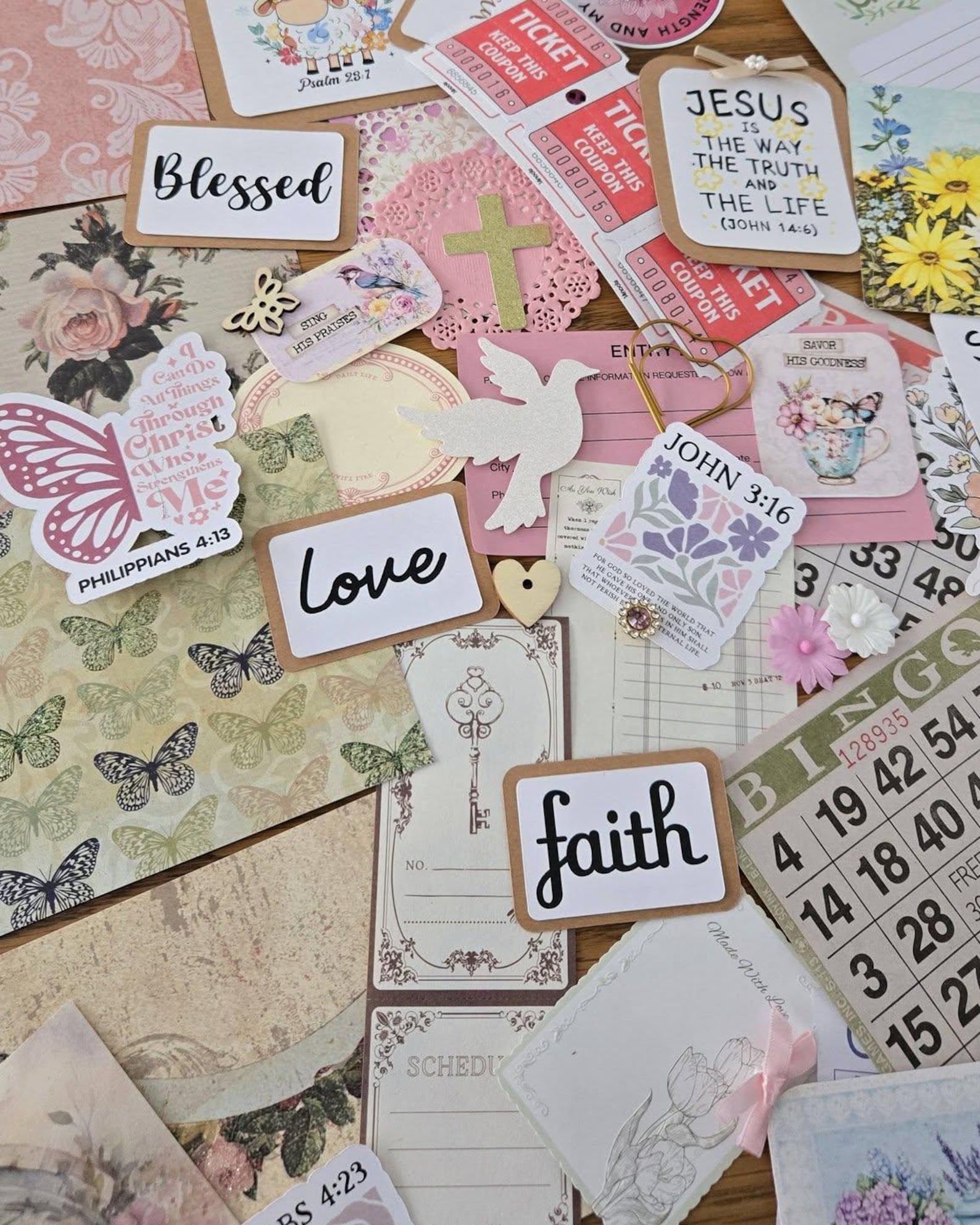 Junk Journal Kit, Religious, Faith, Christian,scrapbook Kit - Etsy