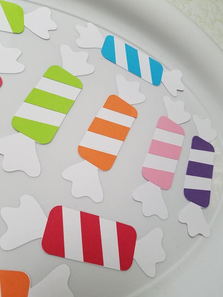 Candy Decorations Candy Cutouts Candy Die Cuts Candyland | Etsy