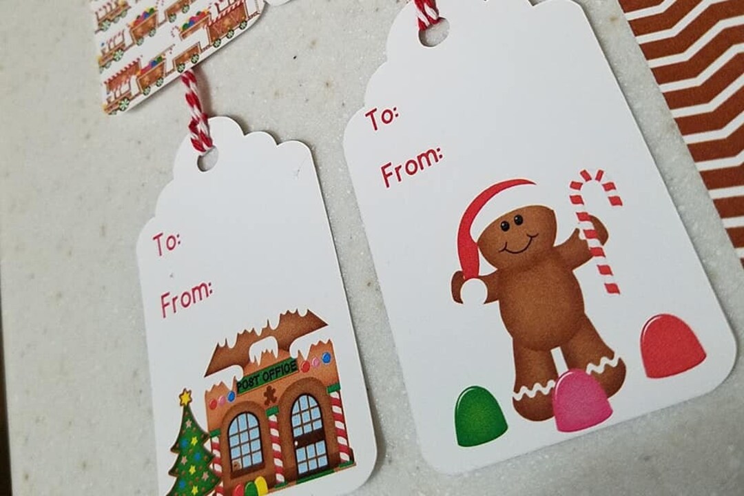 Gingerbread Men Gift Tags, Gingerbread Gift Tags, Gift Tags, Holiday ...