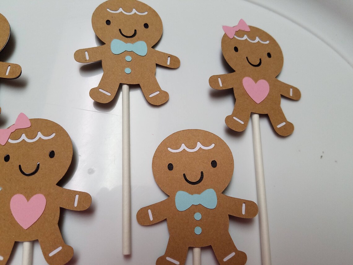 Gingerbread Cupcake Toppers. Gingerbread Man Cupcake Toppers | Etsy