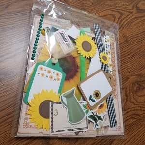 Sunflower Junk Journal Kit, Mystery Junk Journal Kit, Junk Journal ...