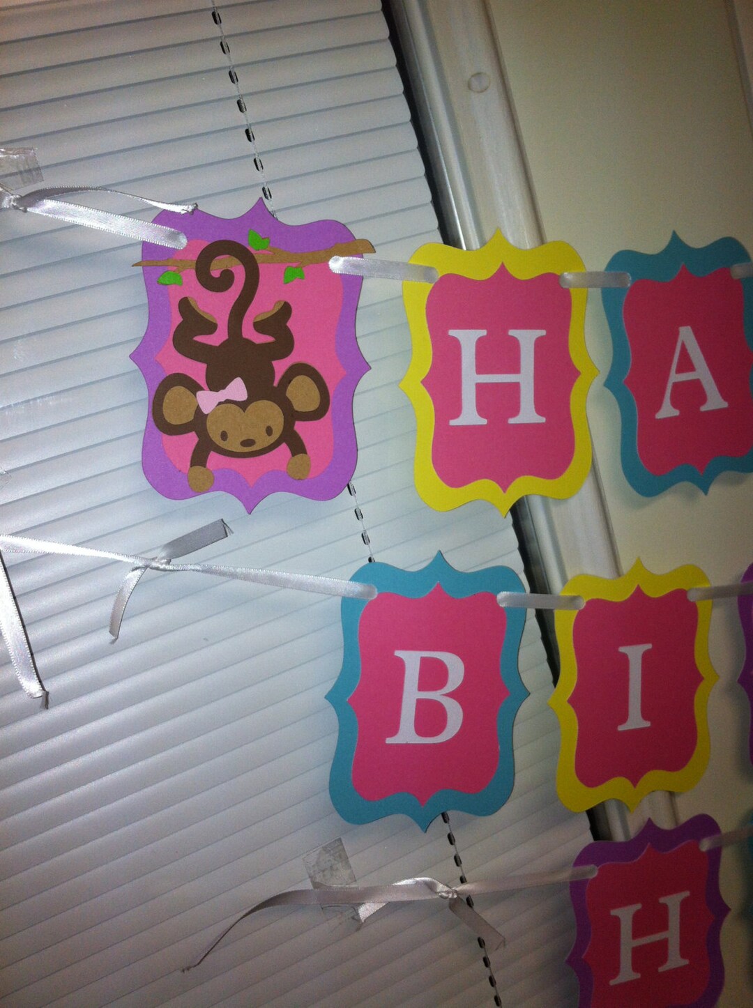 Monkey Birthday Banner - Etsy