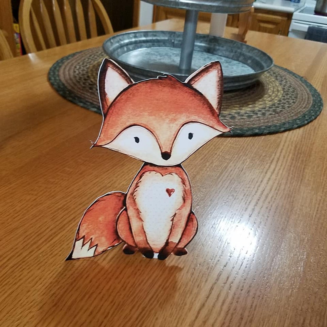 Woodland Fox Centerpiece, Woodland Party Decorations, Woodland Fox Baby ...