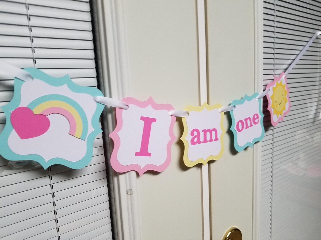 Rainbow Banner, Rainbow Highchair Banner, Rainbow Birthday, Rainbow ...
