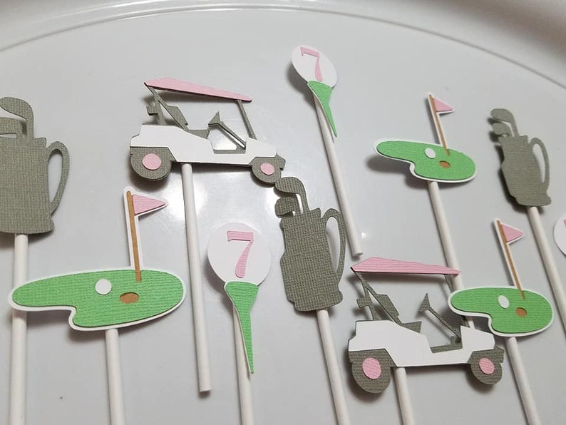 Golf Cupcake Toppers Golf Birthday Party Golf Party | Etsy