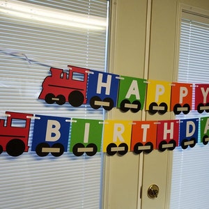 Train Birthday Banner, Train Banner, Train Birthday Party, Train Party ...