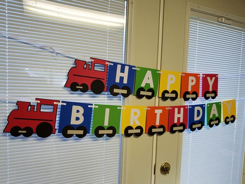 Train Birthday Banner Train Banner Train Birthday Party - Etsy