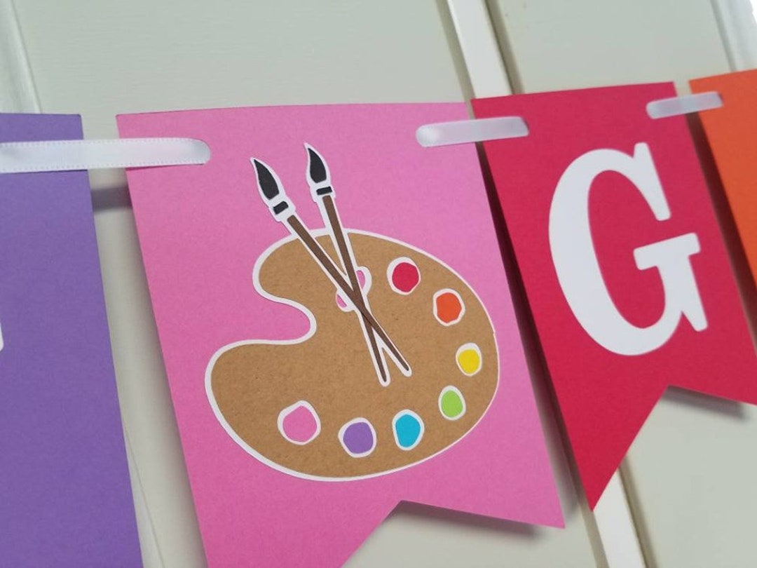 Art Banner, Painting Party, Paint Birthday Birthday, Artist Birthday ...