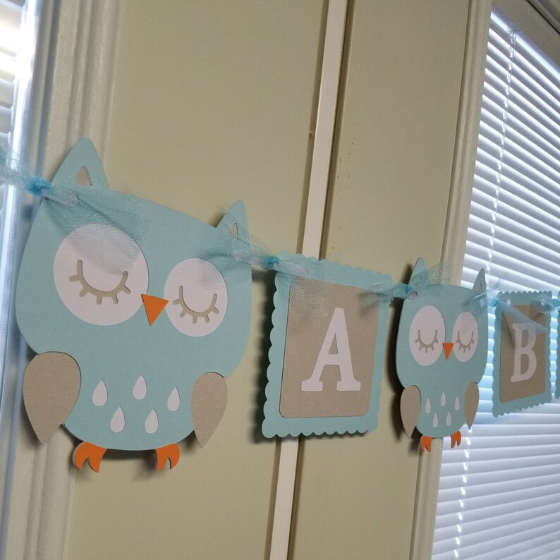 Owl Banner, It's a Boy Banner, Owl Baby Shower, Owl Party, Baby Shower ...