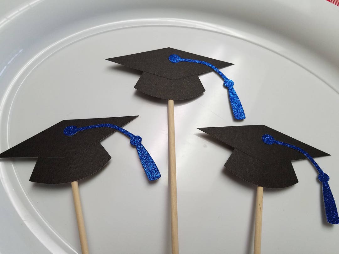 Graduation Cap Centerpiece Sticks, Party Decorations (set of 3) - Etsy