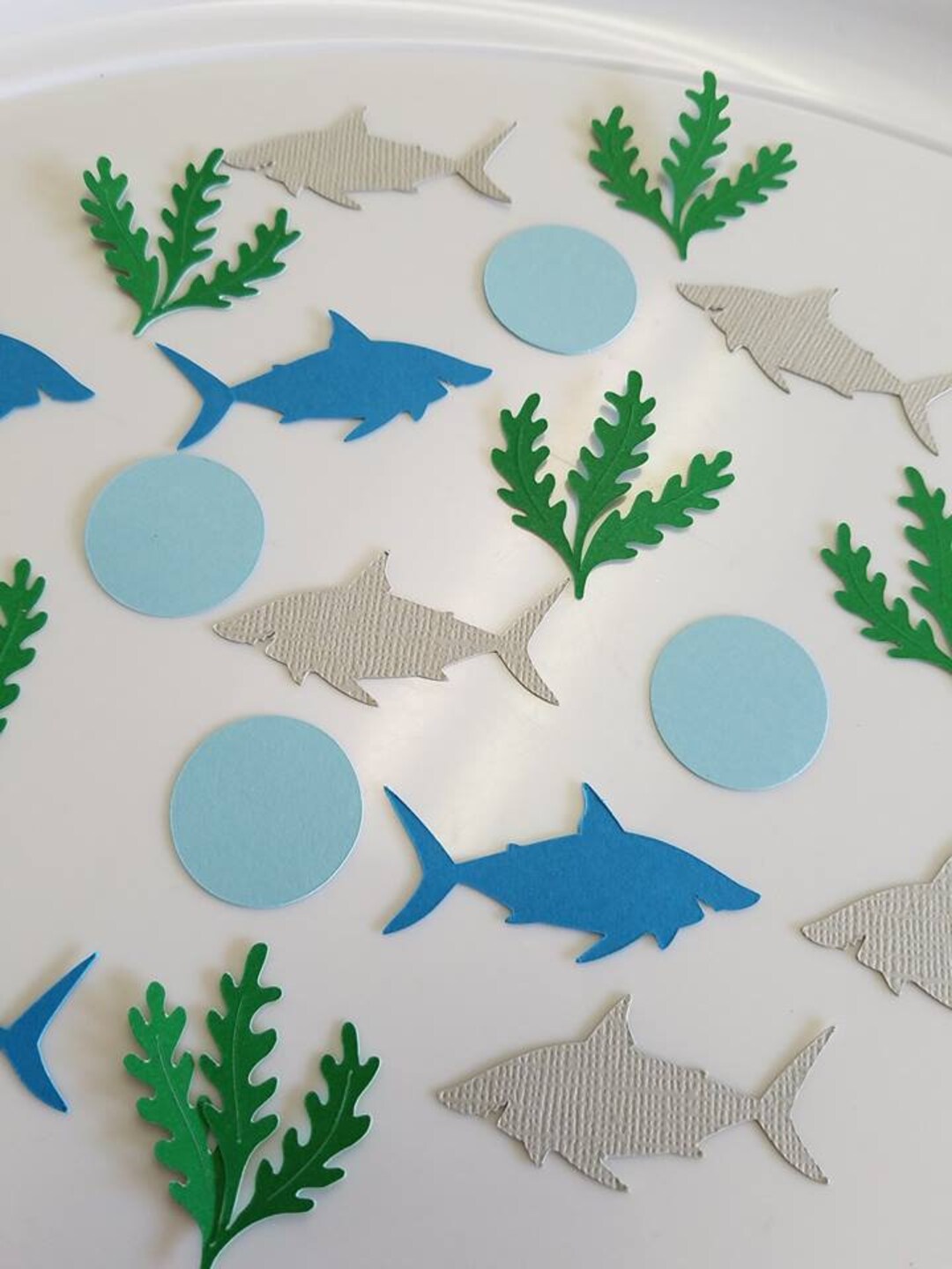 Shark Confetti, Shark Table Scatter, Shark Decorations, Fish Birthday ...