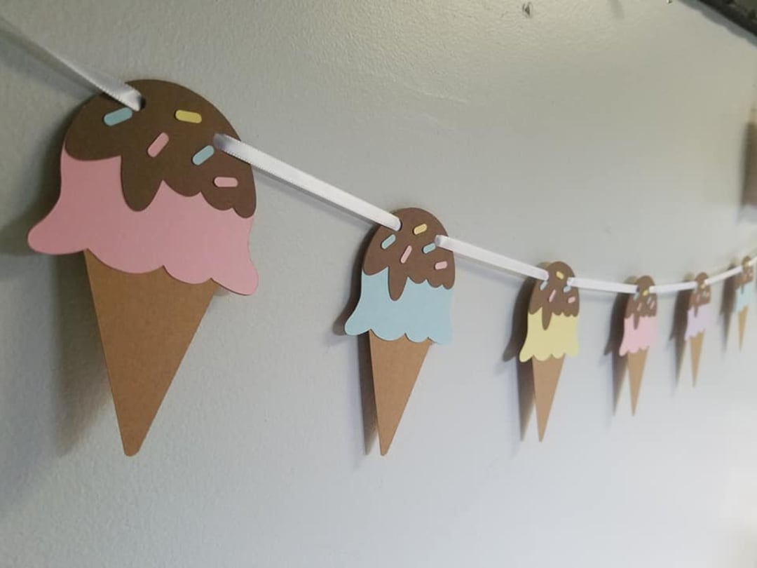 Ice Cream Garland, Ice Cream Party, Ice Cream Party Decorations, Ice ...
