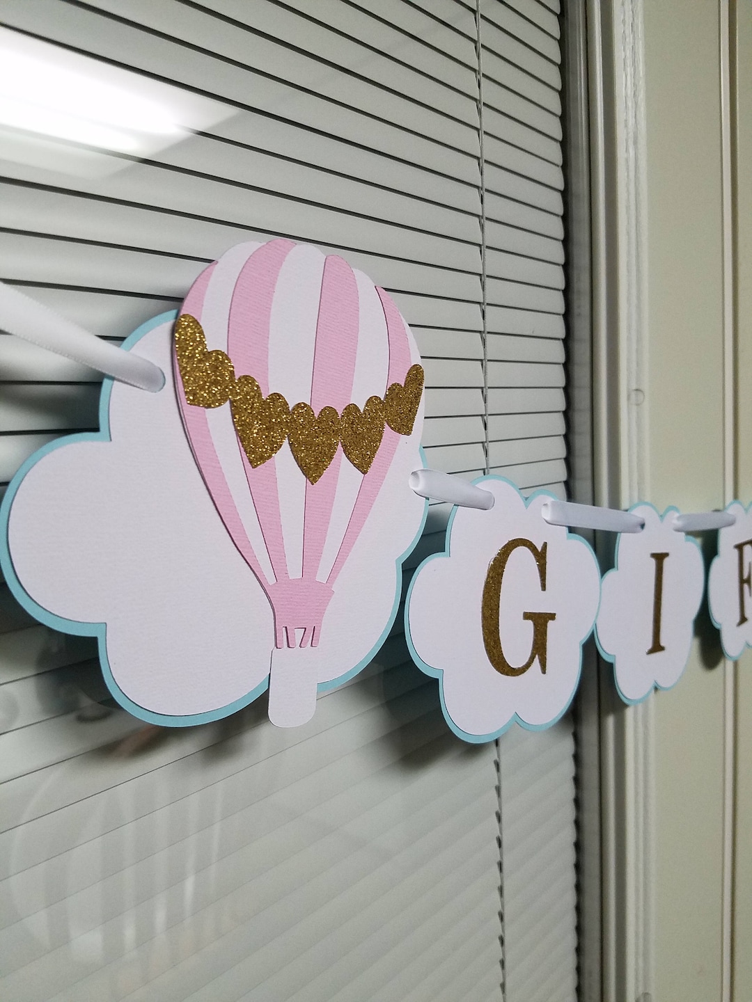 Hot Air Balloon Banner, Hot Air Balloon Baby Shower, Hot Air Balloon ...