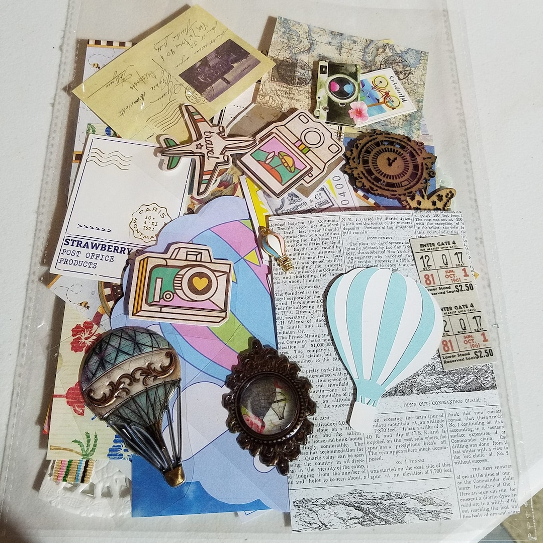 Travel Junk Journal Kit, Junk Journal Kit, Travel Ephemera, Travel ...