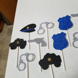 Police Cupcake Toppers, Police Decorations, Police Graduation, Police ...
