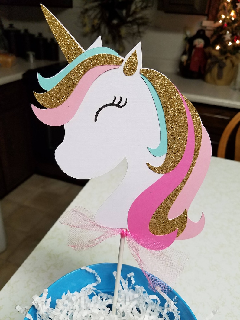 Unicorn Cake Topper Unicorn Birthday Banner Unicorn Pary - Etsy