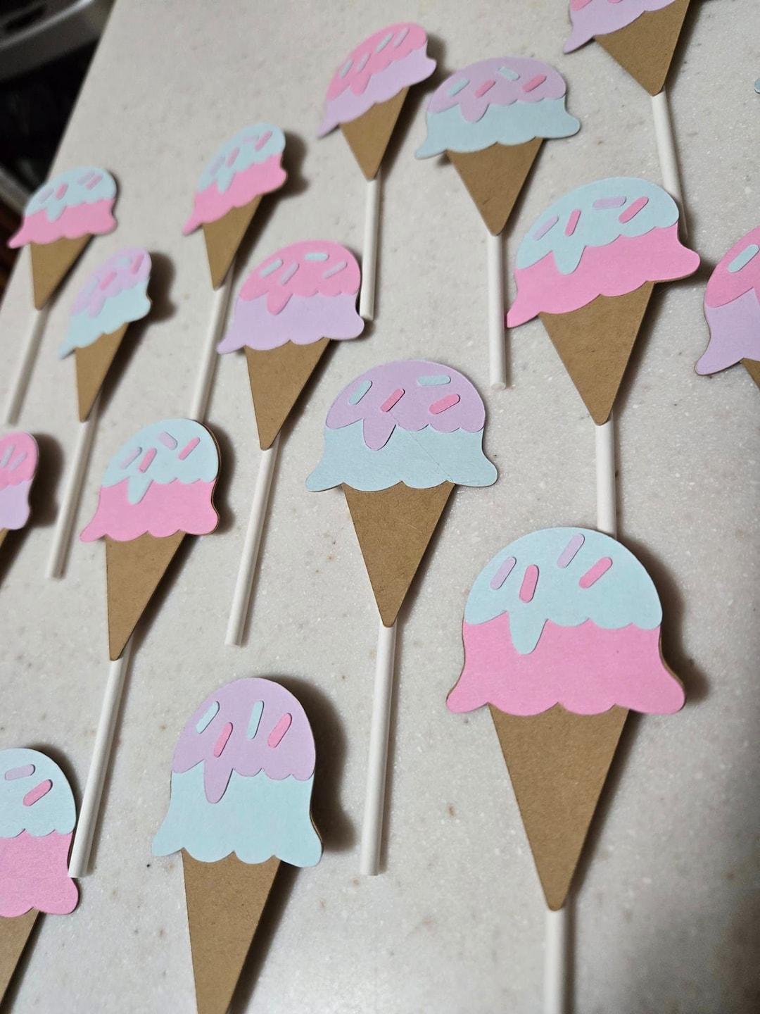 Ice Cream Cupcake Toppers, Ice Cream Decorations, Ice Cream Birtthday ...