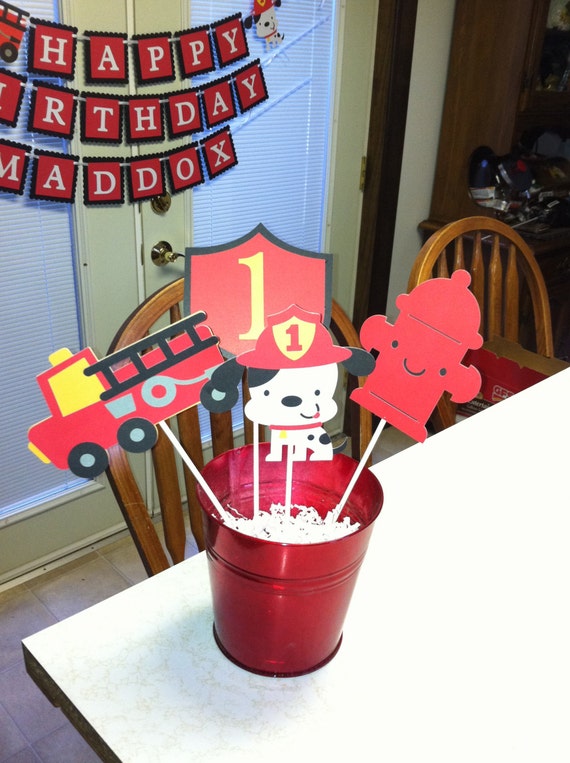 Fire Truck Centerpieces Firefighter Fire Fighter Hero Responder