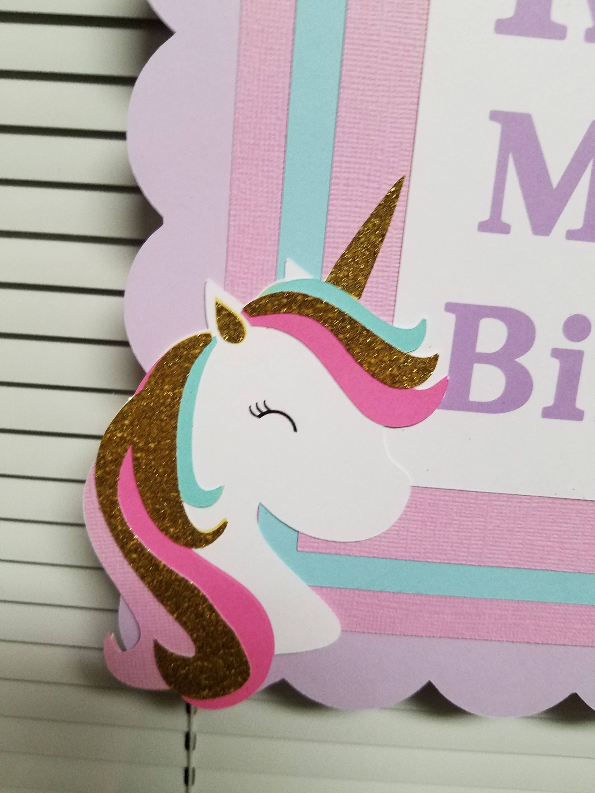 Unicorn Party Sign, Unicorn Birthday, Unicorn Door Hanger, Unicorn ...