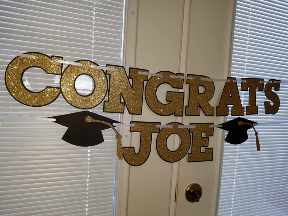 Graduation Banner Congrats Graduate 2020 Graduation Custom | Etsy