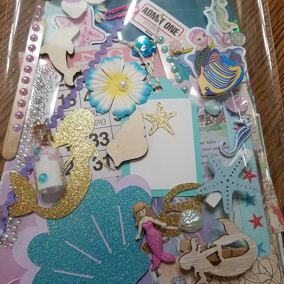 Mermaid Junk Journal Kit, Mystery Junk Journal Kit, Junk Journal ...