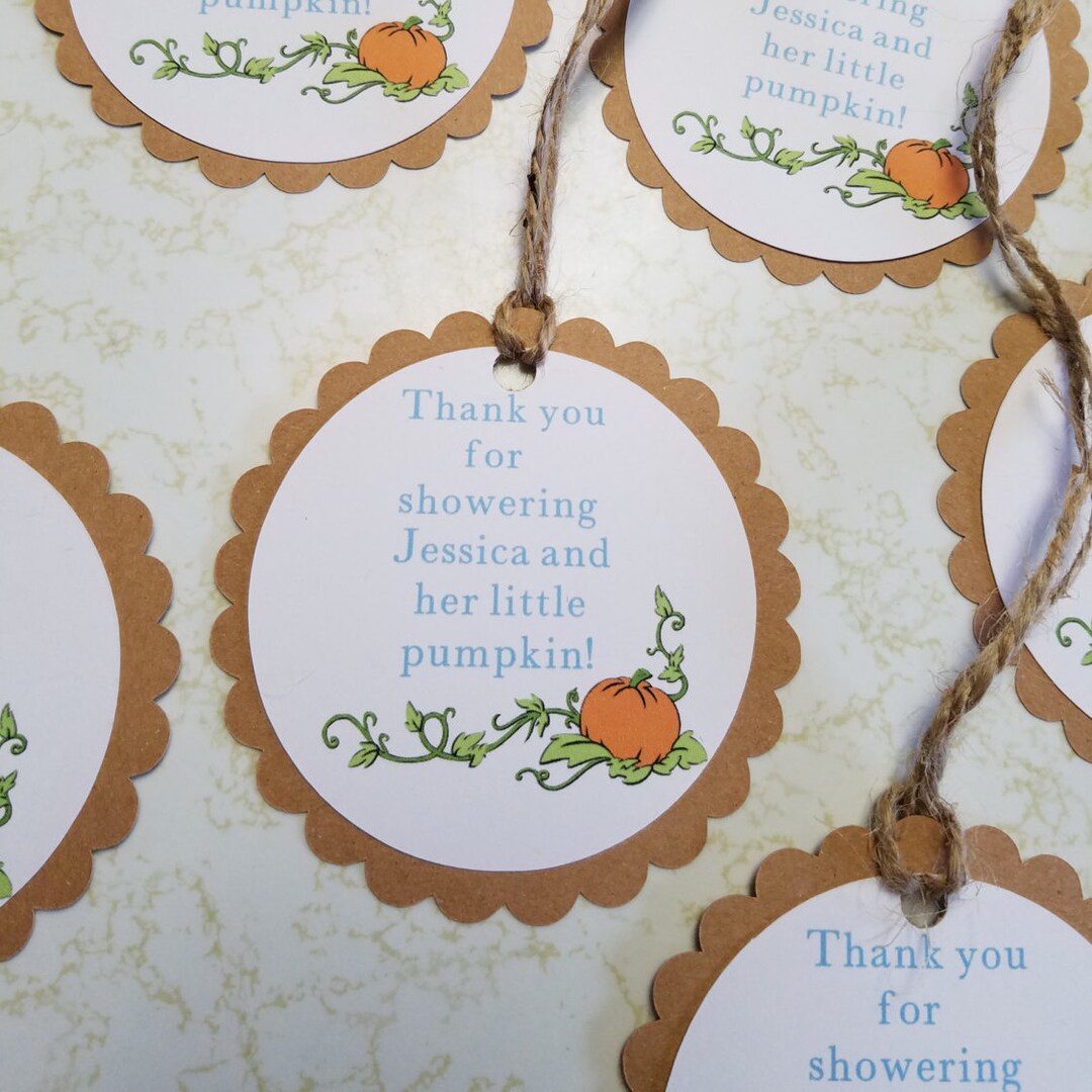 Pumpkin Favor Tags Pumpkin Birthday Pumpkin Centerpiece - Etsy