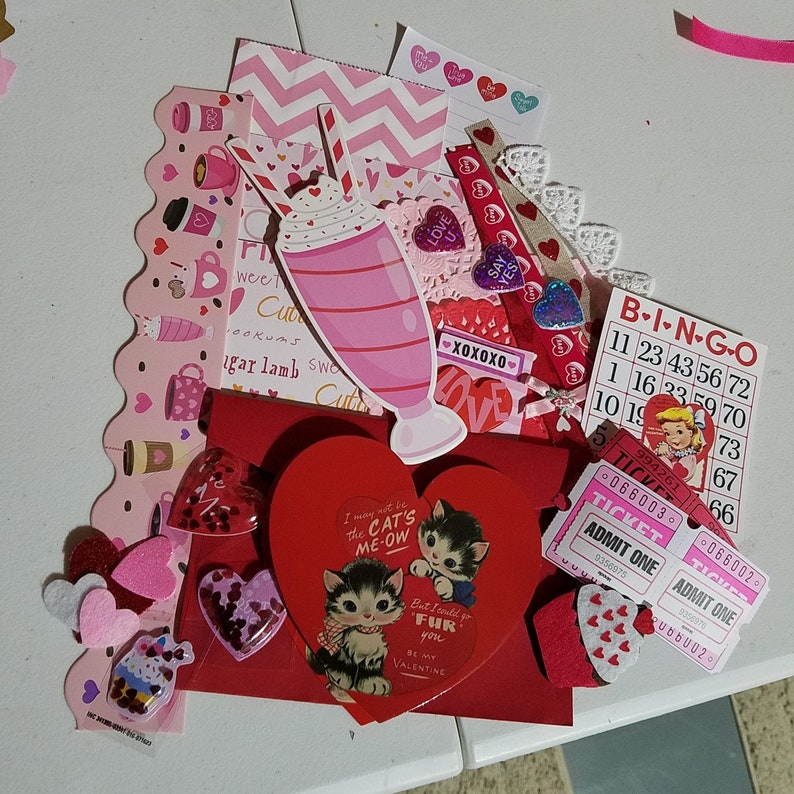 Love Junk Journal Kit , 25 Piece Mystery Junk Journal Kit, Junk Journal ...