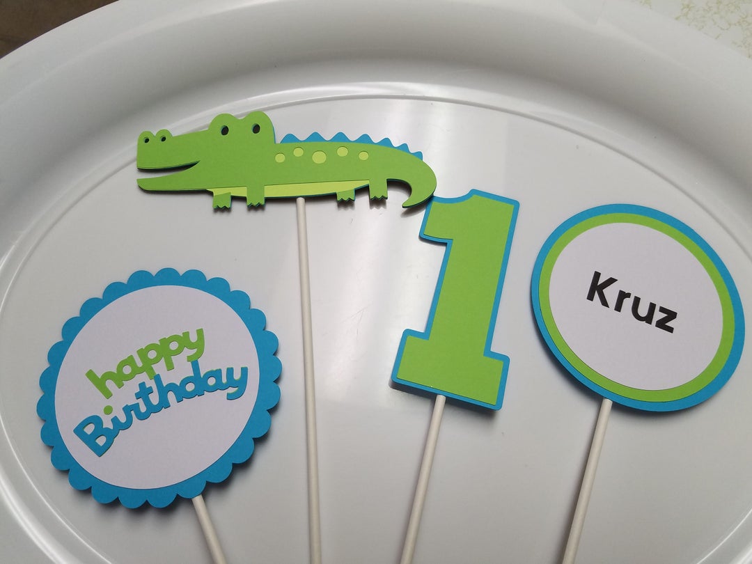 Alligator Centerpiece, Alligator Banner, Alligator Party Decorations ...