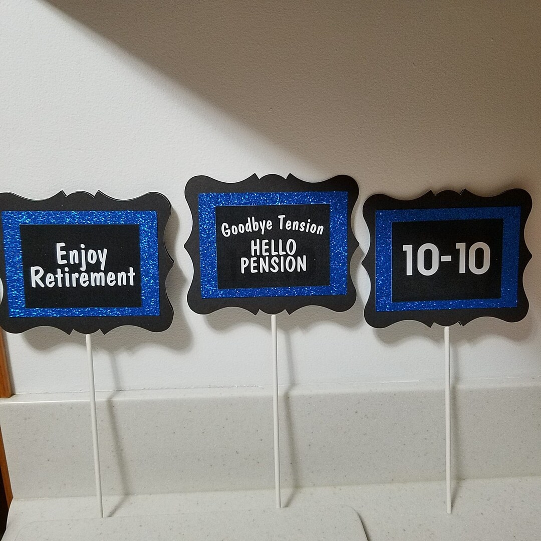 Police Centerpiece Sticks, Police Retirement Party, Police Retirement ...