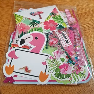 Flamingo Junk Journal Kit, Flamingo Mystery Junk Journal Kit, Flamingo ...
