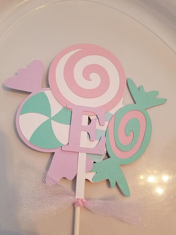 Candy Cake Topper Candy Cutouts Candy Die Cuts Candyland | Etsy