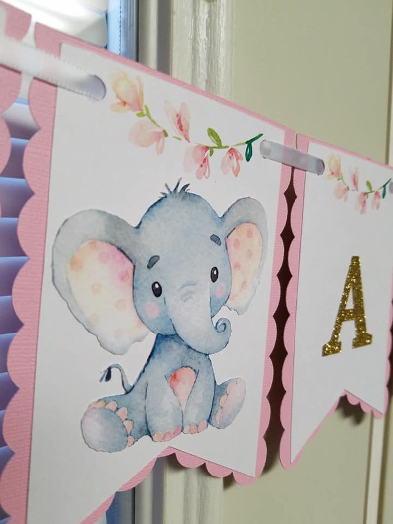 Elephant Banner Elephant Baby Shower Elephant It's a - Etsy