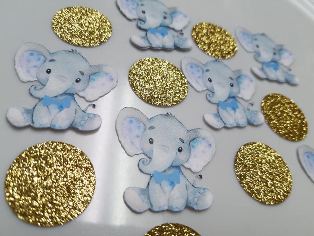 Elephant Confetti, Elephant, Elephant Baby Shower, Elephant It's a Boy ...