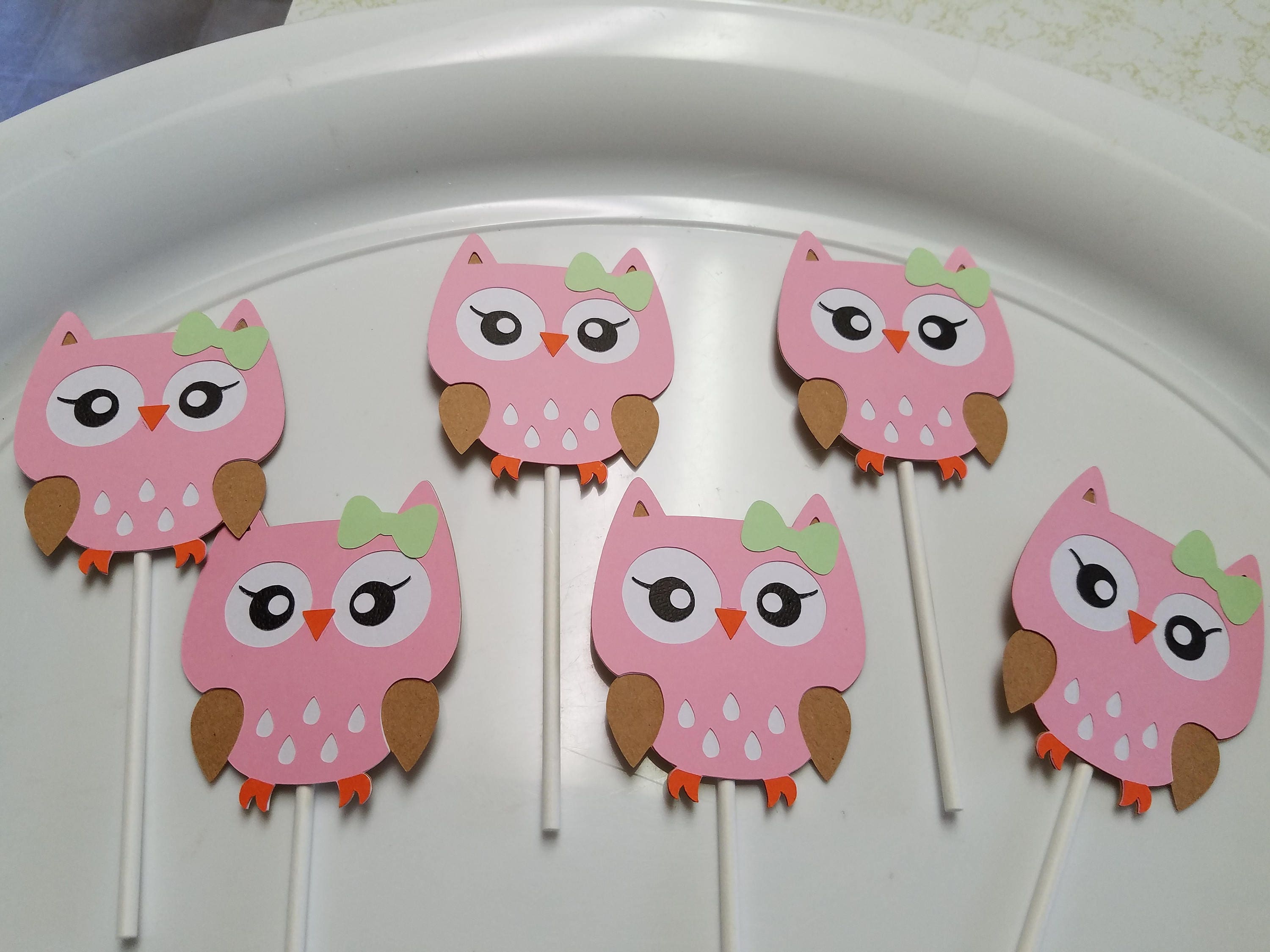 owl cupcake toppers owl baby shower owl birthday owl party
